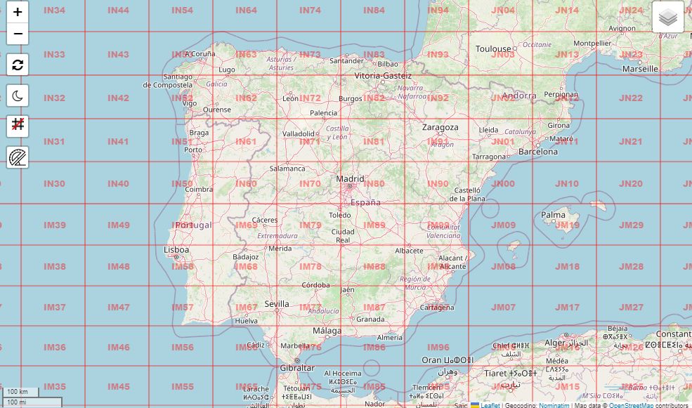 Mapa rejilla locator de TK5EP – EA7FY